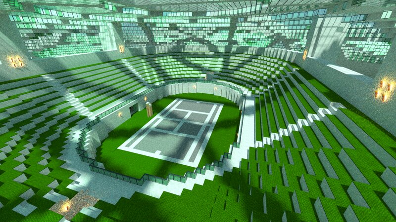 Turtle Tennis Court Arena (downloadable) Minecraft Map