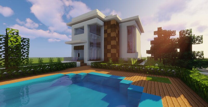 Modern House #77 Map + Schematic Minecraft Map