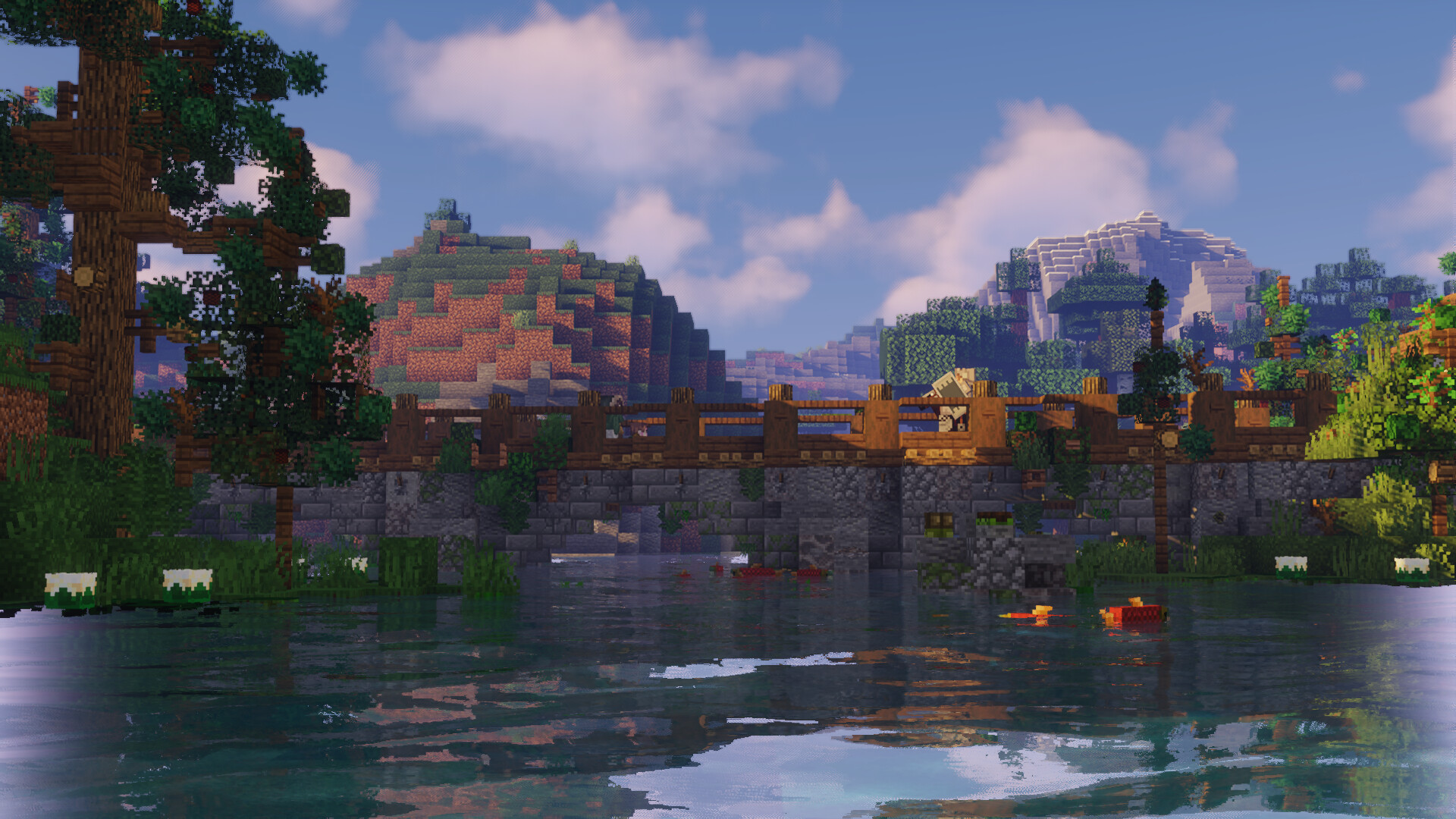 Medieval Half-Timbered Water Mill Minecraft Map