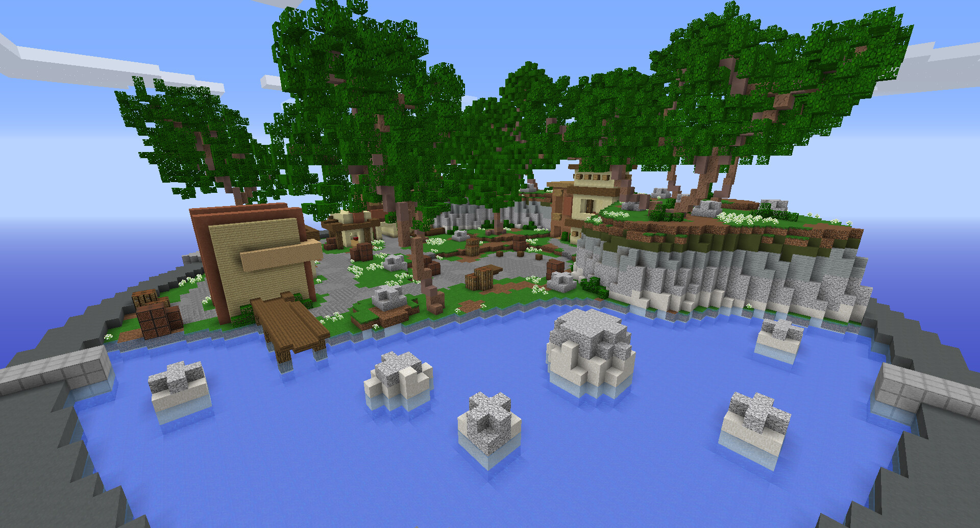Lakeside Villa Hub 100x100 Minecraft Map