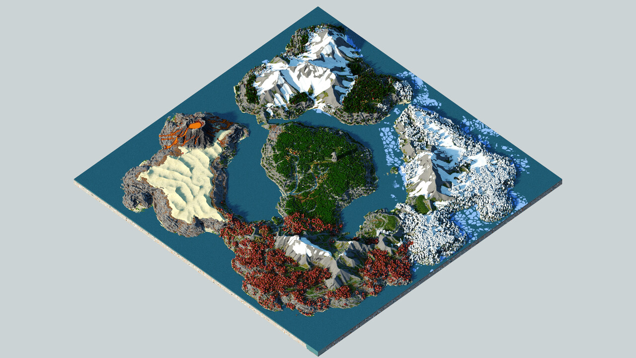 Ixellior - RTX Map - From Arctic to Desert Volcano [3k, Download, 1.16 ...