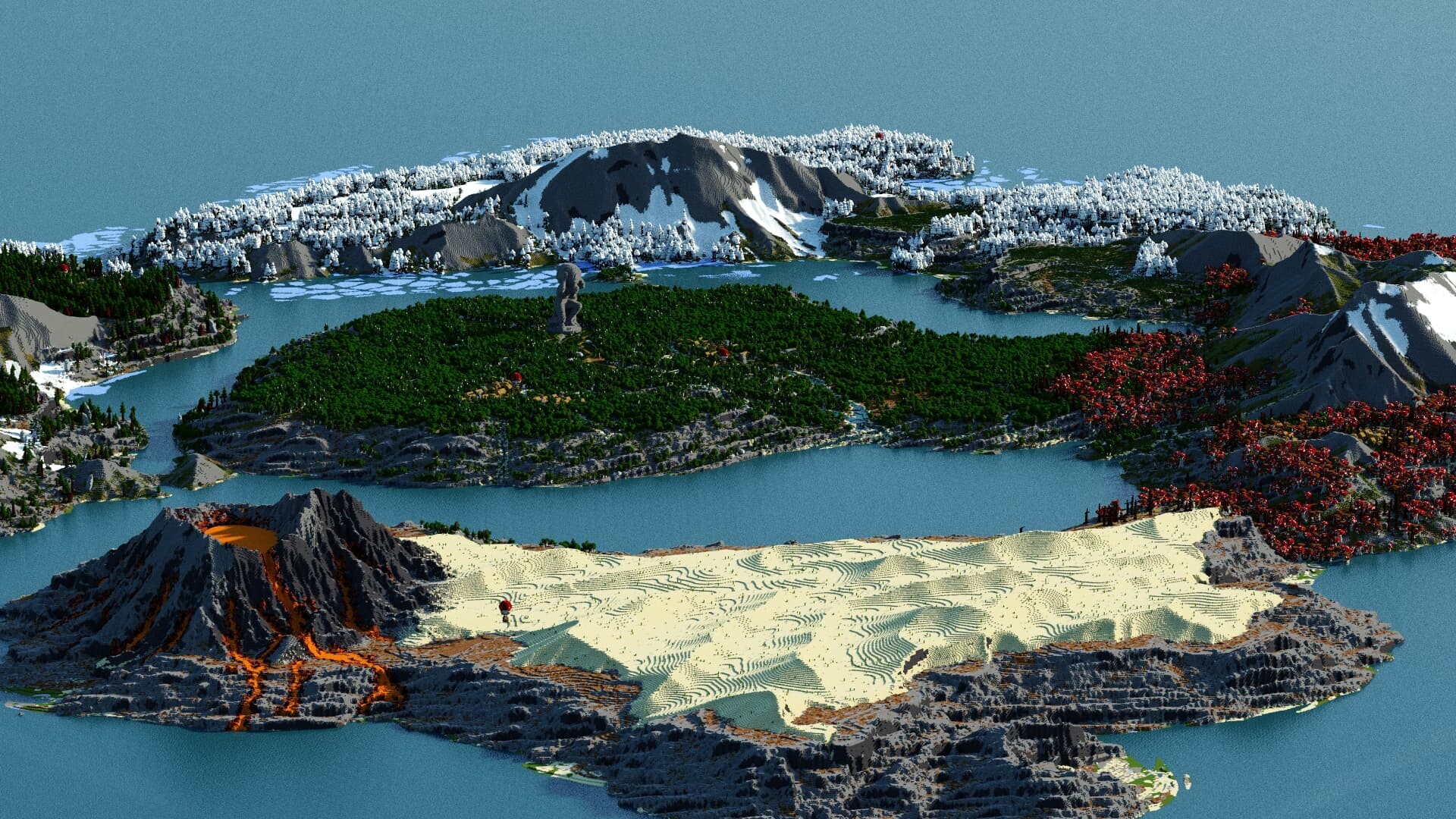 Ixellior - RTX Map - From Arctic to Desert Volcano [3k, Download, 1.16 ...