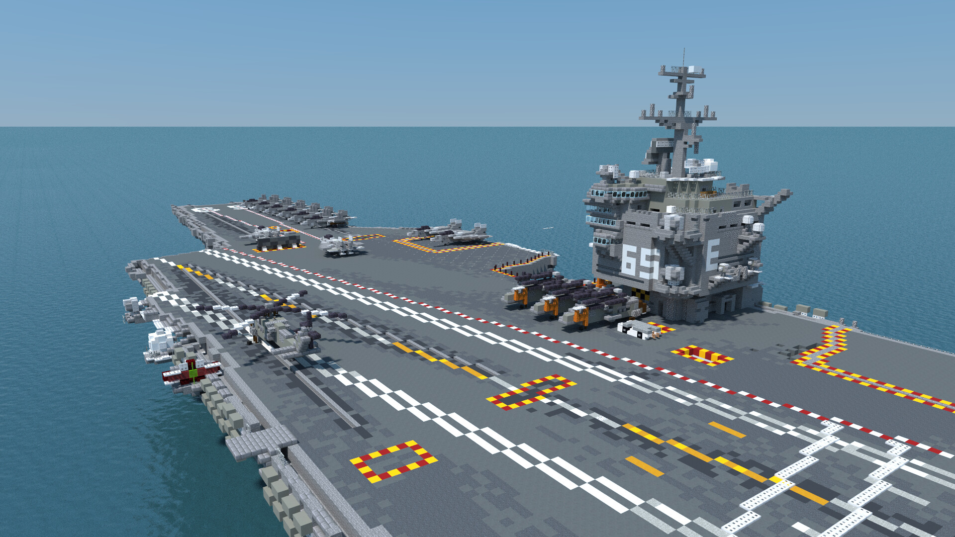 USS Enterprise CVN-65 Scale 1:1 Minecraft Map