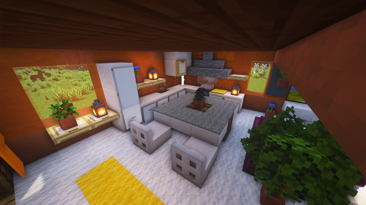 Minecraft Cake House With Interior [Schematic] Minecraft Map
