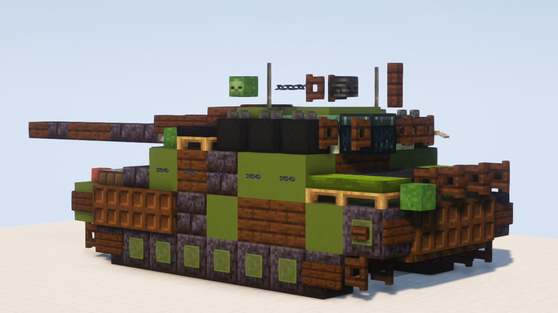 AMX 56 Leclerc Main Battle Tank - 1.5:1 scale (Download) Minecraft Map