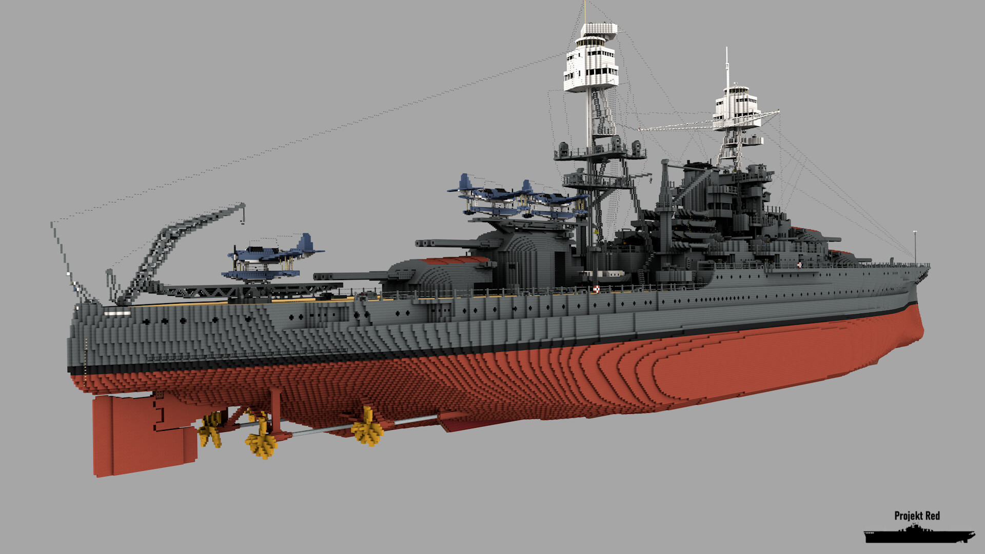 4:1 Scale USS Arizona BB-39 December 1941 Minecraft Map