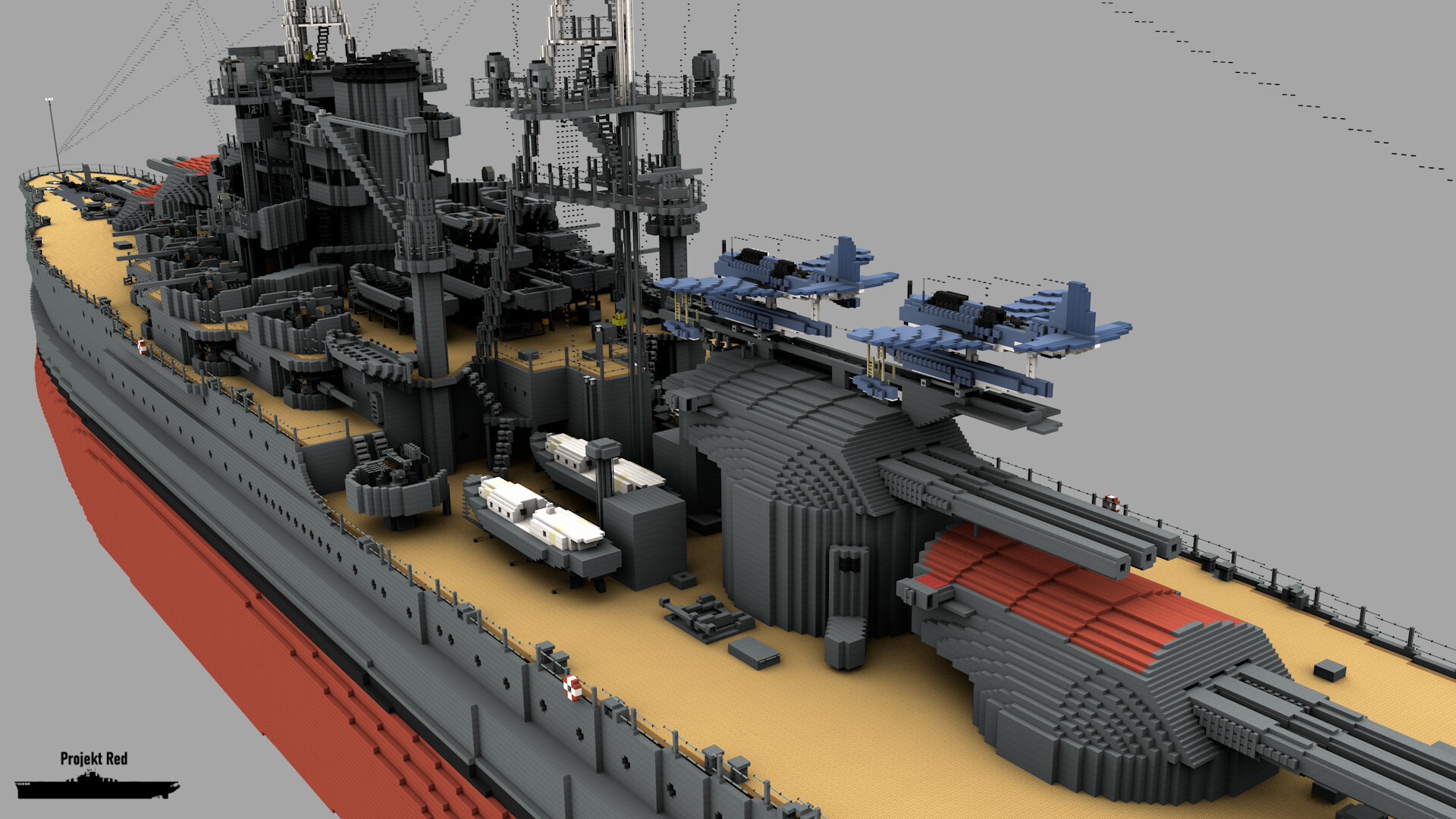 4:1 Scale USS Arizona BB-39 December 1941 Minecraft Map