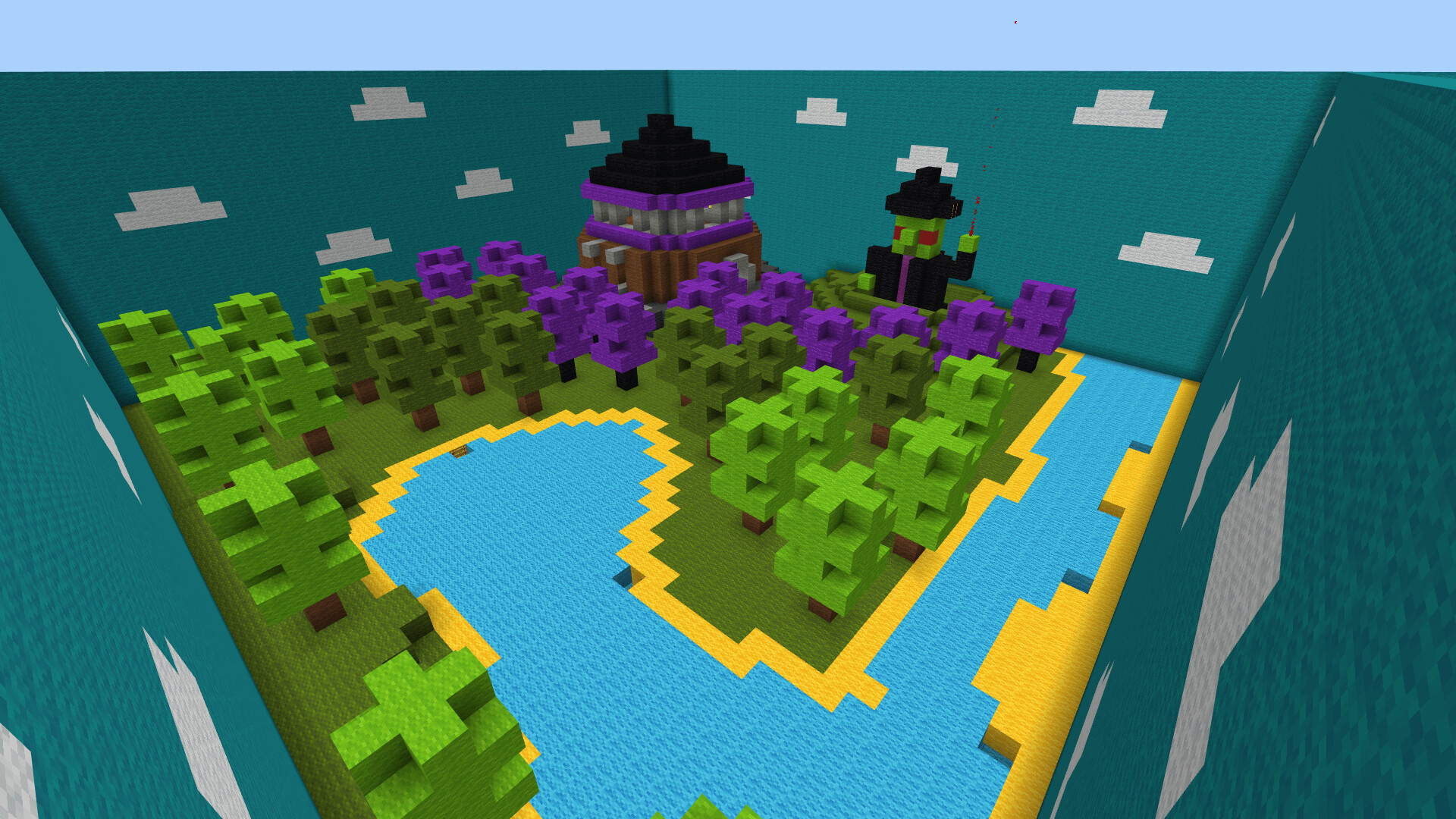 Wool World - 5 in 1 Hide & Seek Minecraft Map