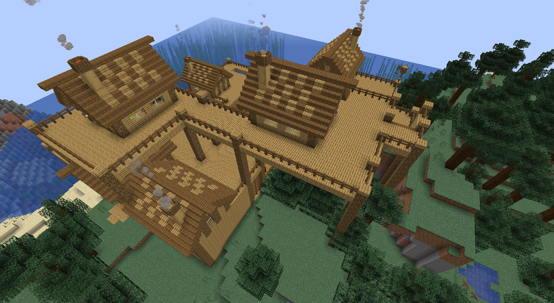 Oceanside woodland Village Minecraft Map