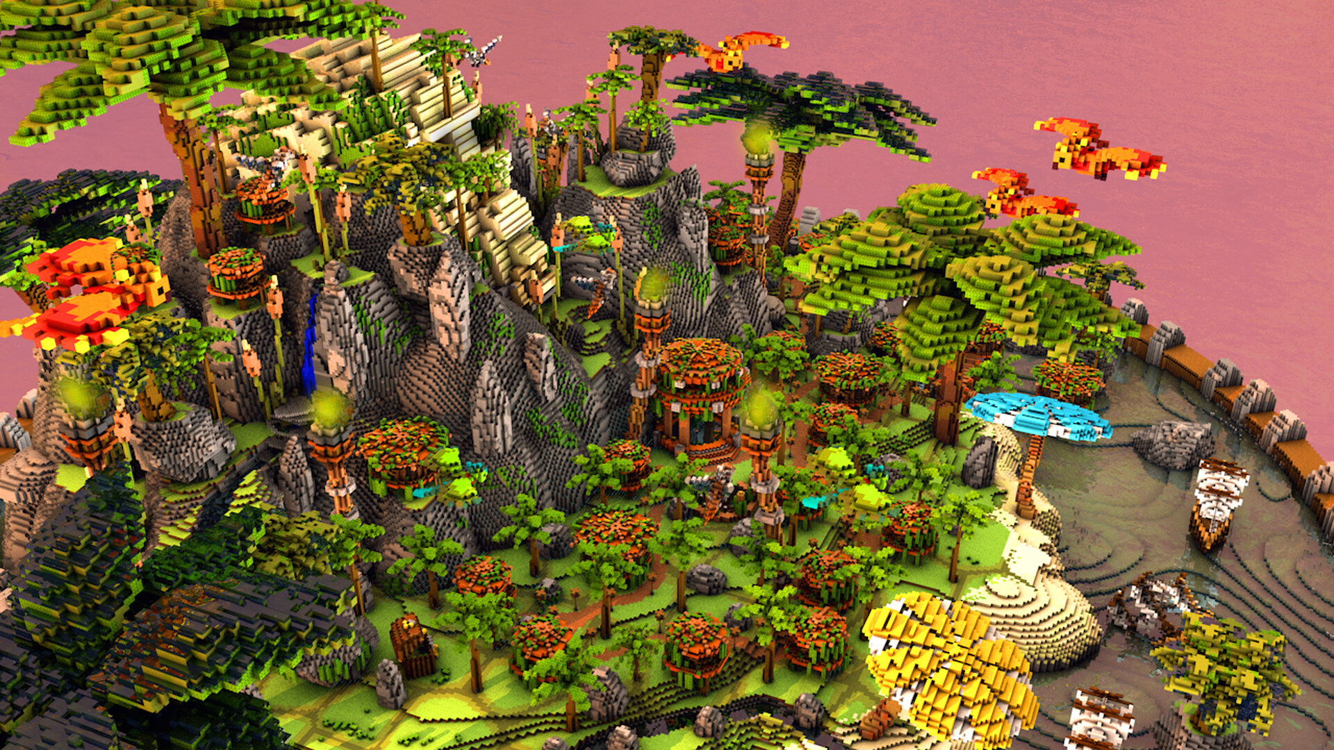 Tropical Island | Lobby | Hub | 1.8 - 1.17 Minecraft Map