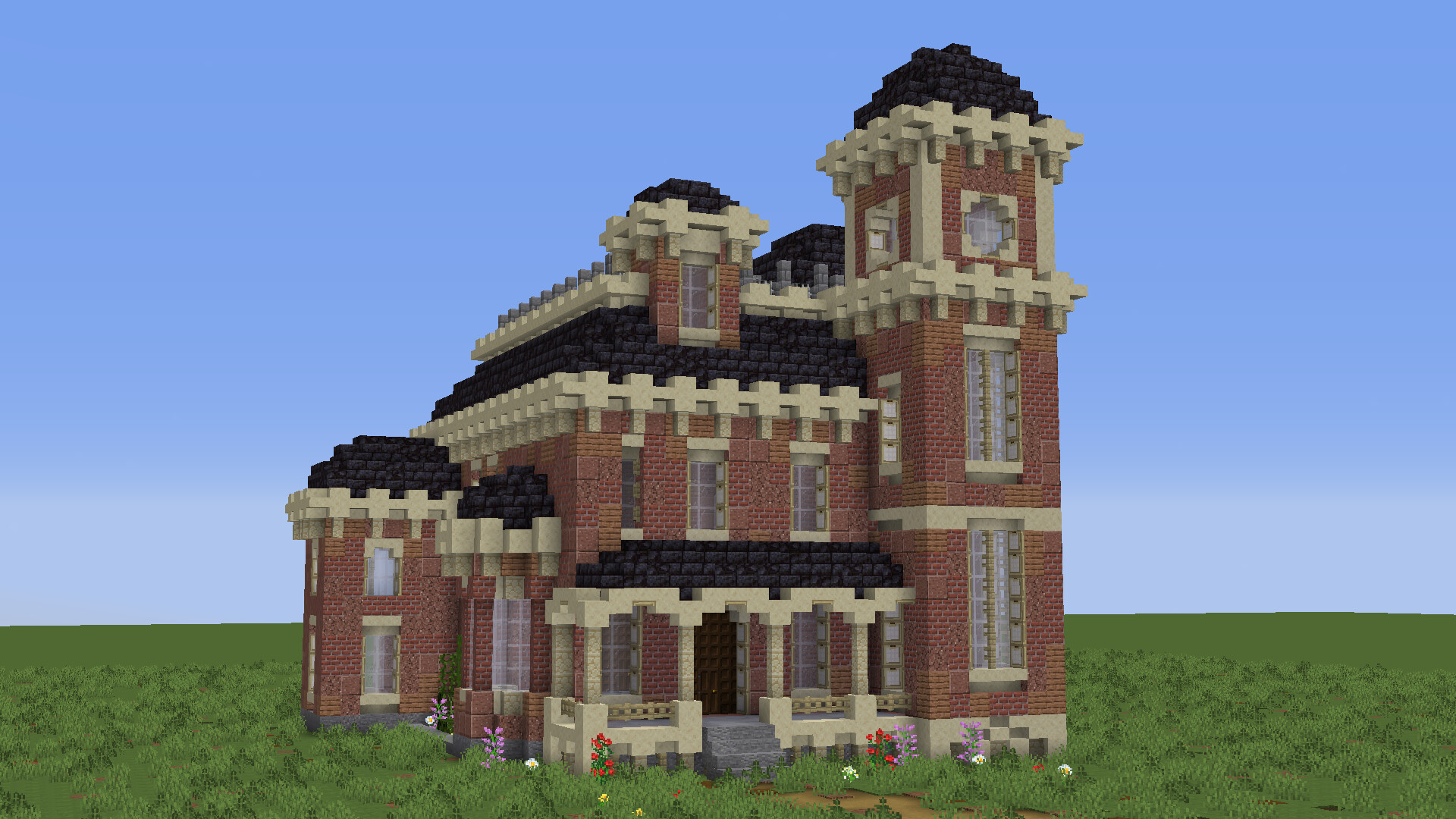 brick mansion Minecraft Map