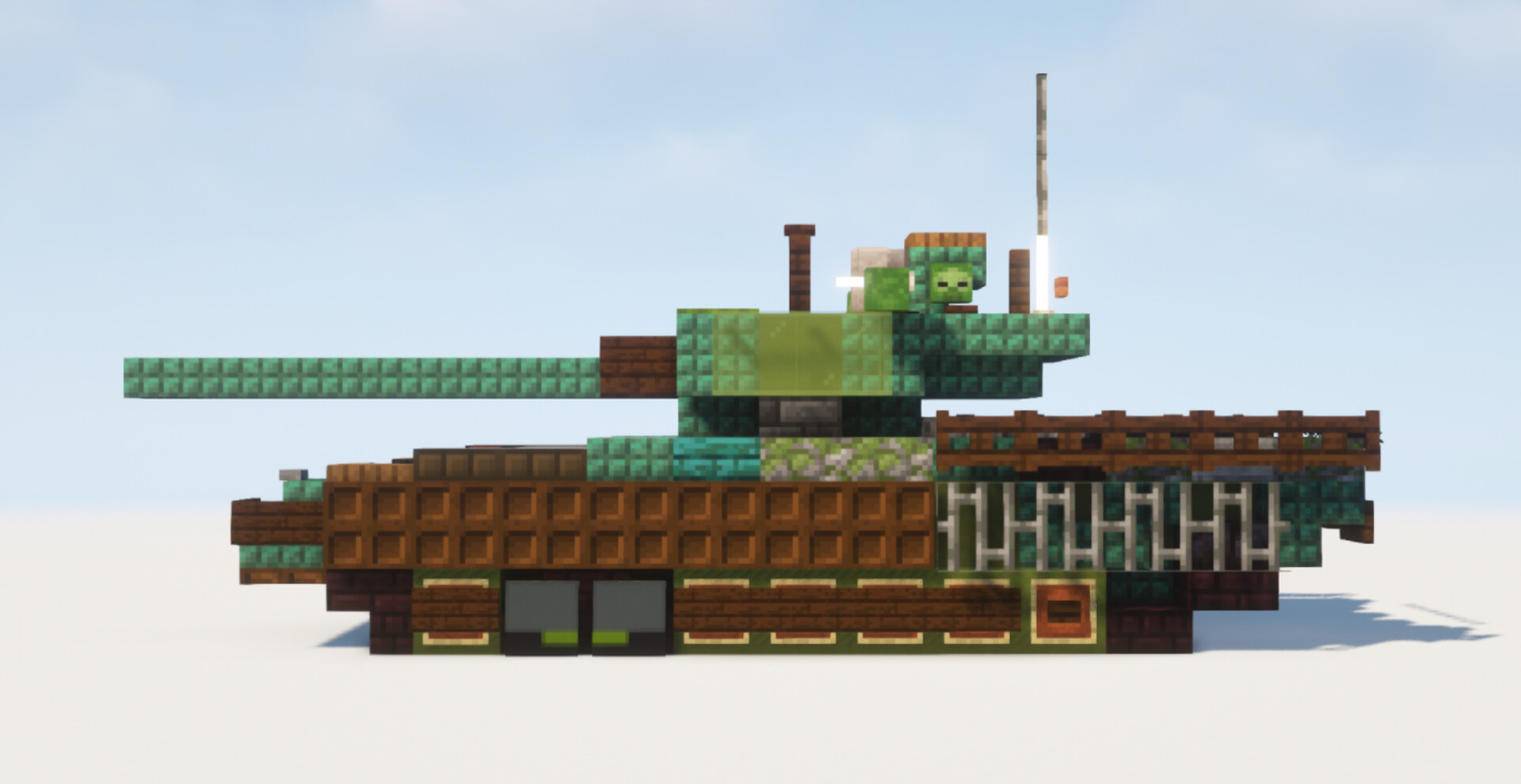 1.5:1 Scale T-14 Armata Russian Main Battle Tank Minecraft Map