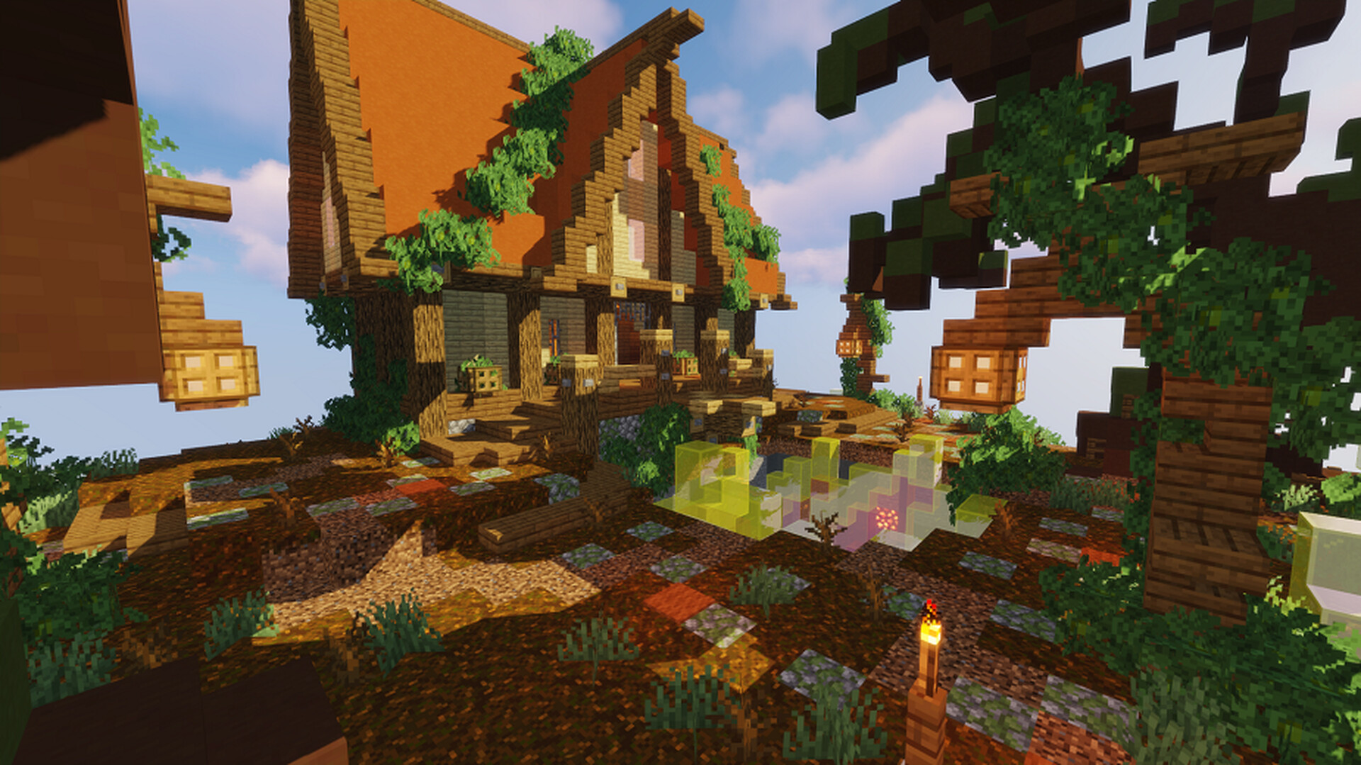 KitPvP •|• PvP Arena with Circle of Fire 200x200 Minecraft Map