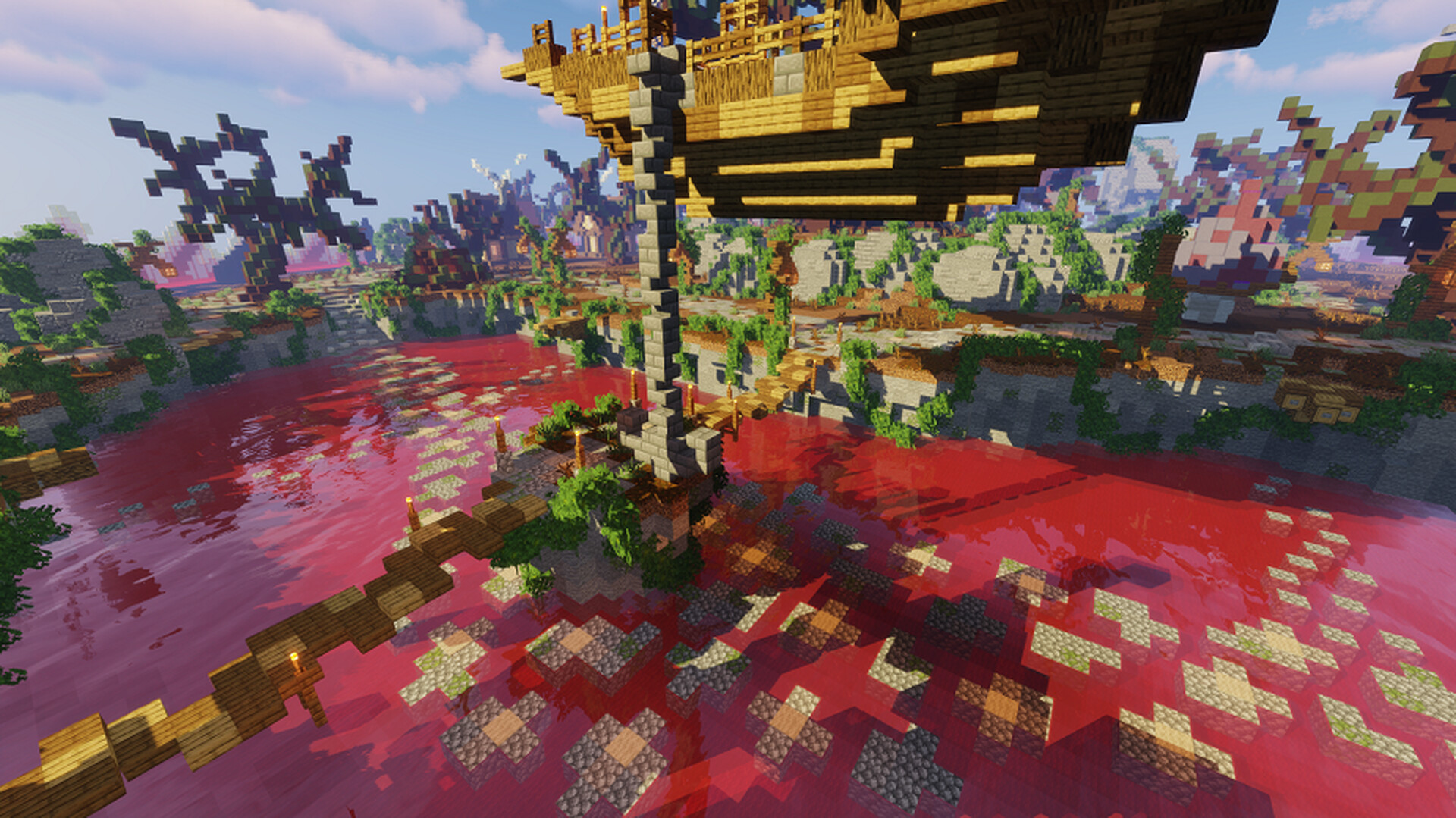 KitPvP •|• PvP Arena with Circle of Fire 200x200 Minecraft Map