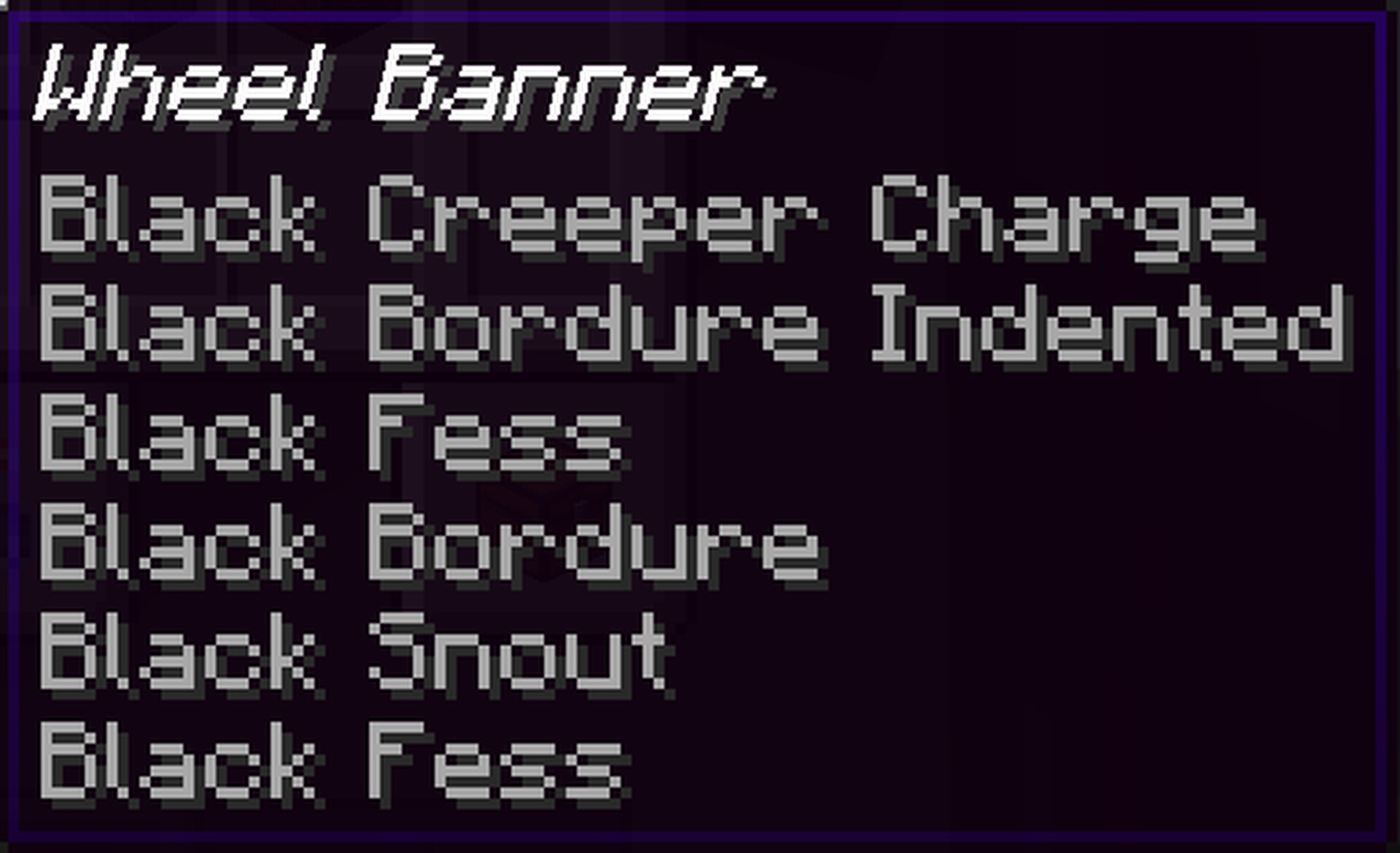 Wheel Banner Minecraft Map