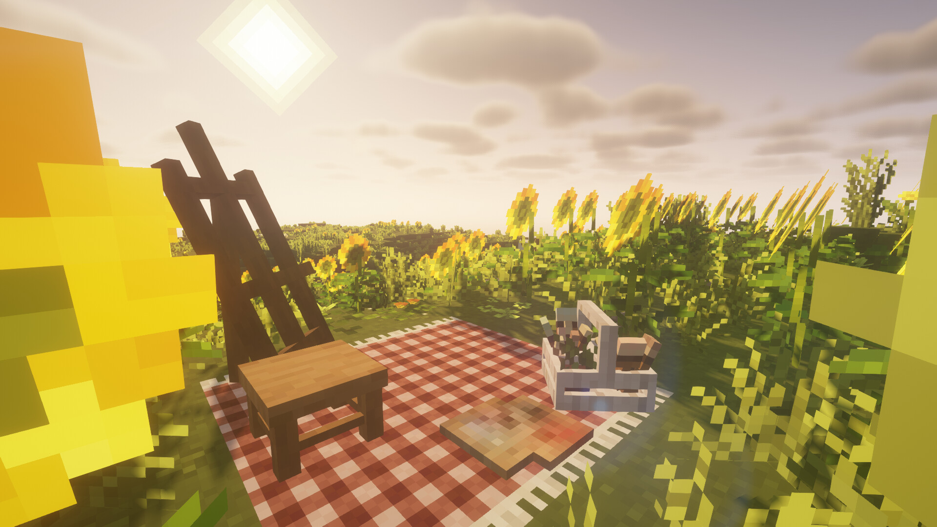 cottage amongst sunflowers Minecraft Map