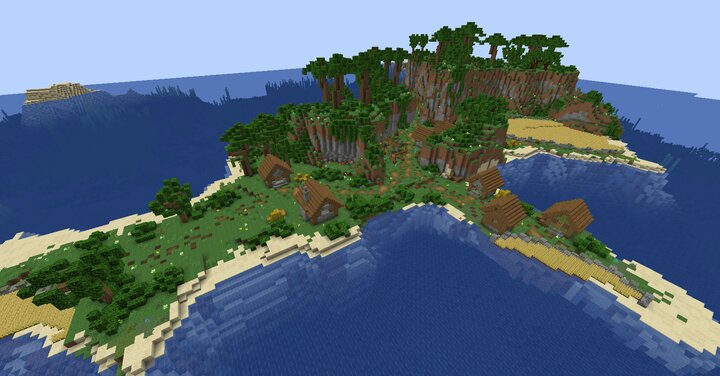 Tropical Island village Minecraft Map