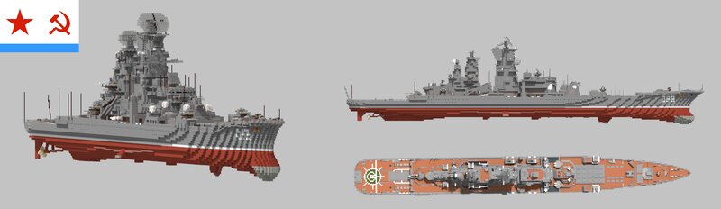 Battlecruiser Kirov [Project 1144 Orlan] Minecraft Map