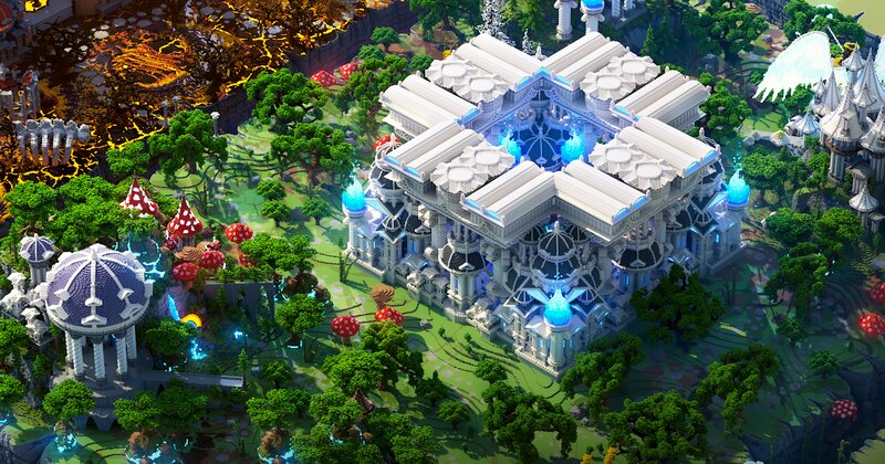 Angel and Hell, Faction Spawn / By Sakoue / Minecraft Map