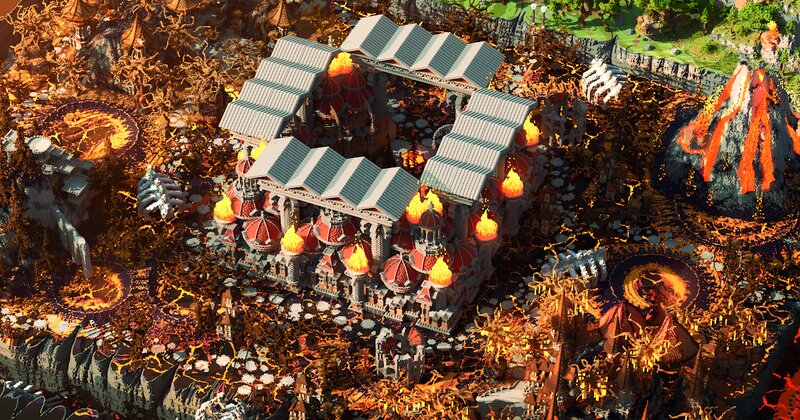 Angel and Hell, Faction Spawn / By Sakoue / Minecraft Map