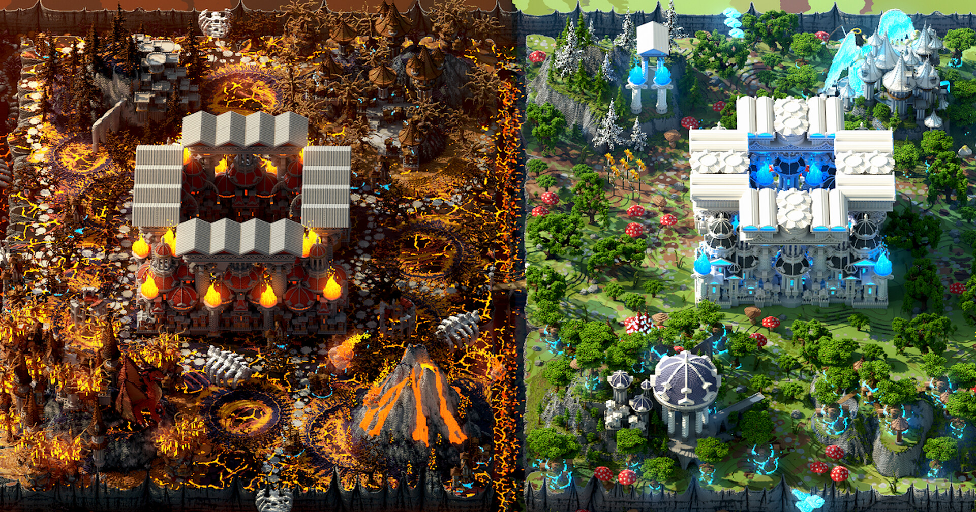 Angel and Hell, Faction Spawn / By Sakoue / Minecraft Map