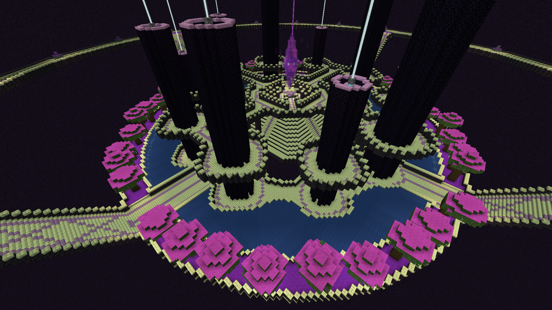 Beautiful end, built in survival Minecraft Map