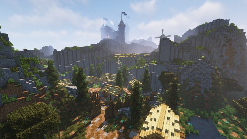 Kingdom in a Mountain (All Decorated) Minecraft Map