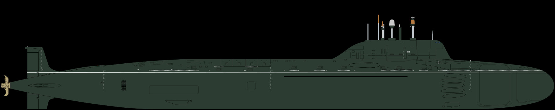 1:5 scale Project 885 Graney Class Minecraft Map