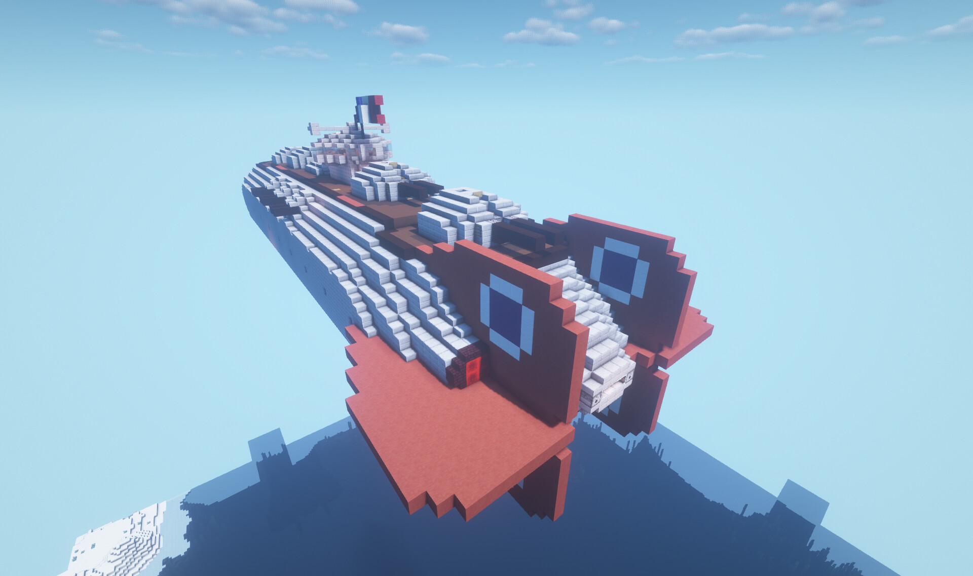 Movecraft Air Battleship - Richelieu-class Battleship Minecraft Map