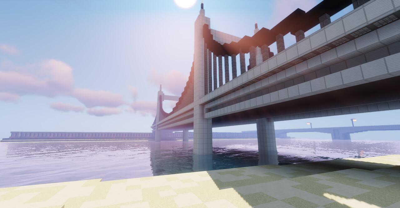 New Suspension Bridge for my Bessemer City Project Minecraft Map