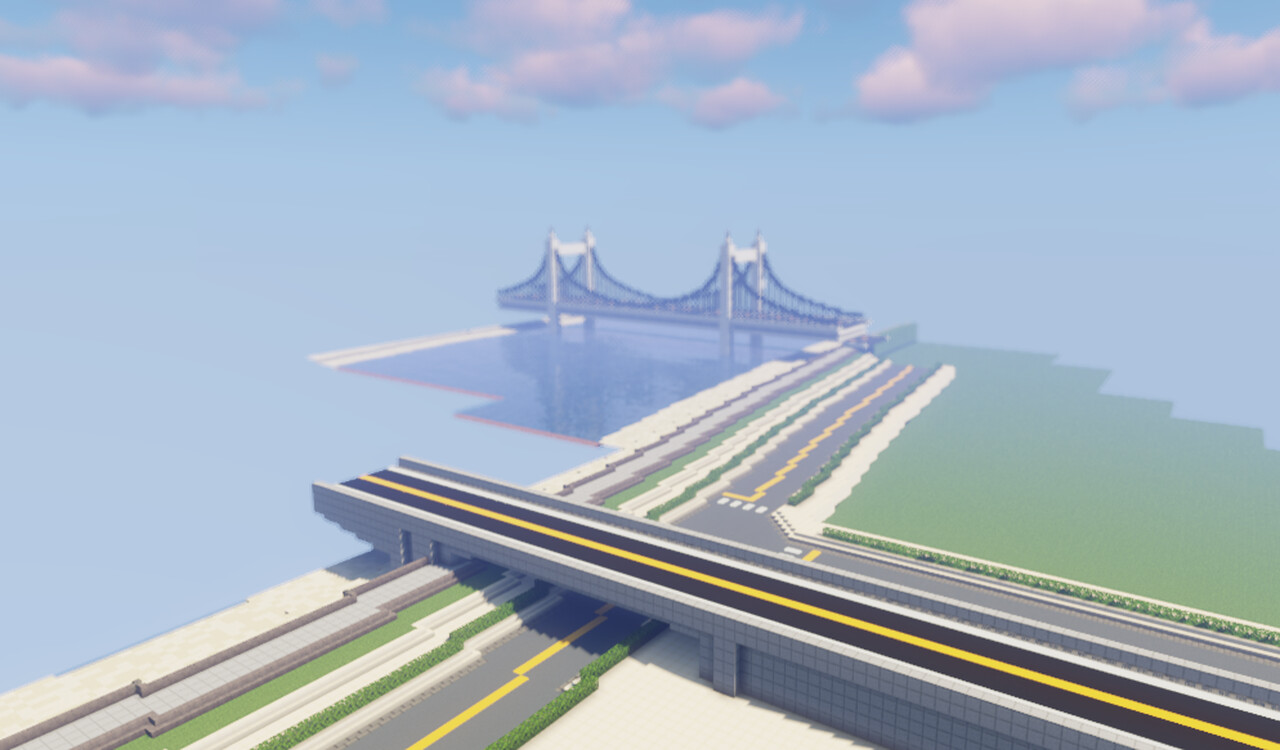 New Suspension Bridge for my Bessemer City Project Minecraft Map