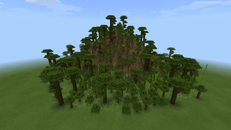 Dżunglowa góra, Jungle mountain (Bedrock Edition) Minecraft Map
