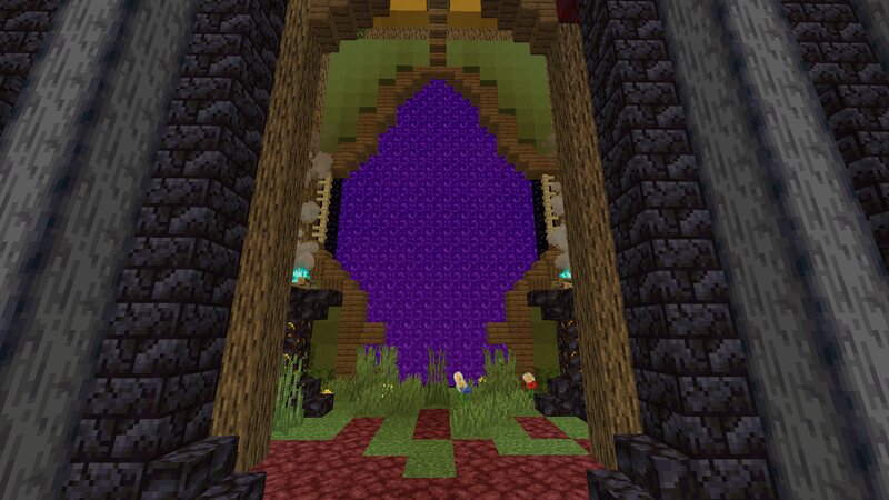 Nether castle with skull Minecraft Map