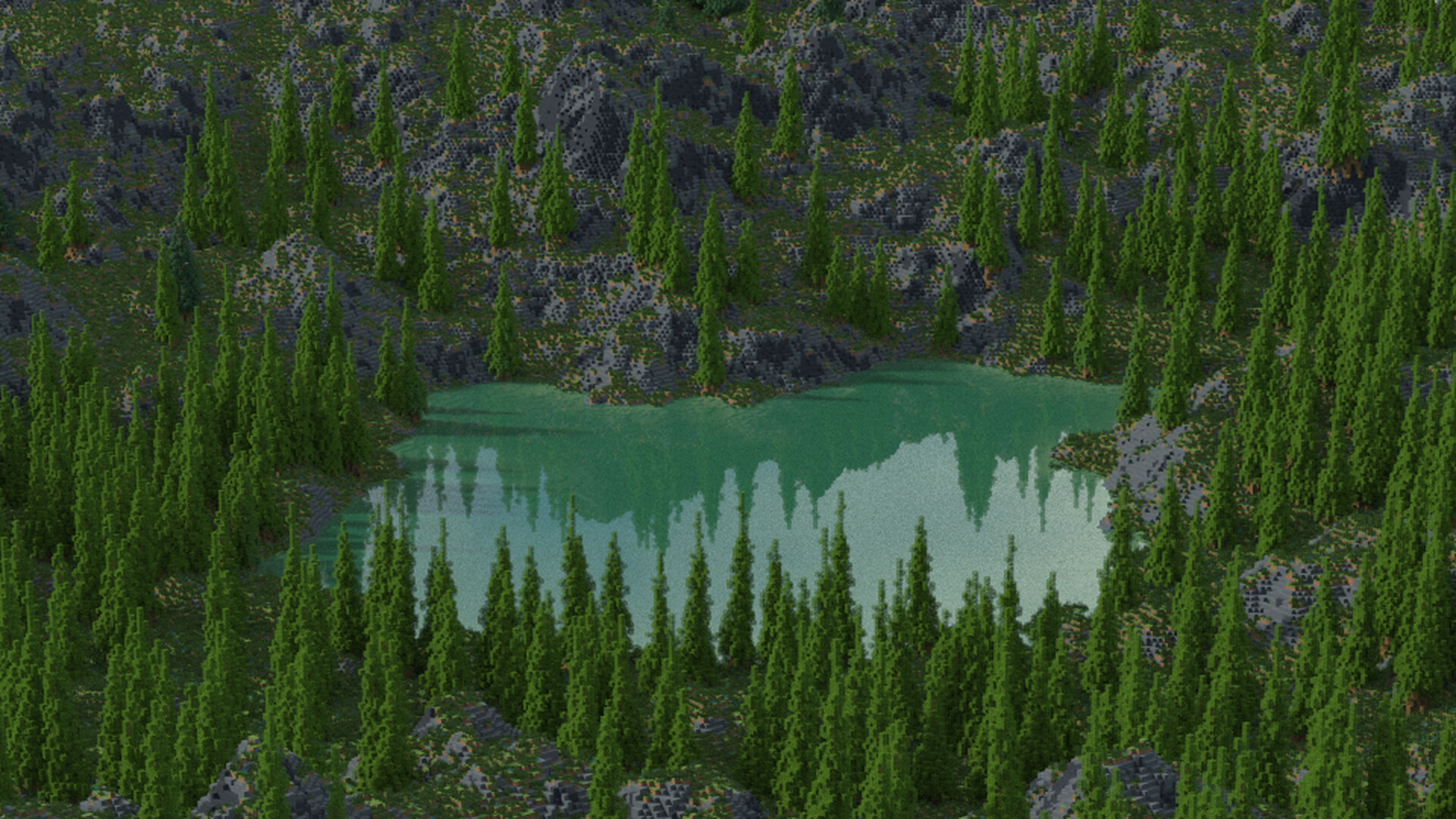 Forested Lake - 1k by 1k Minecraft Map