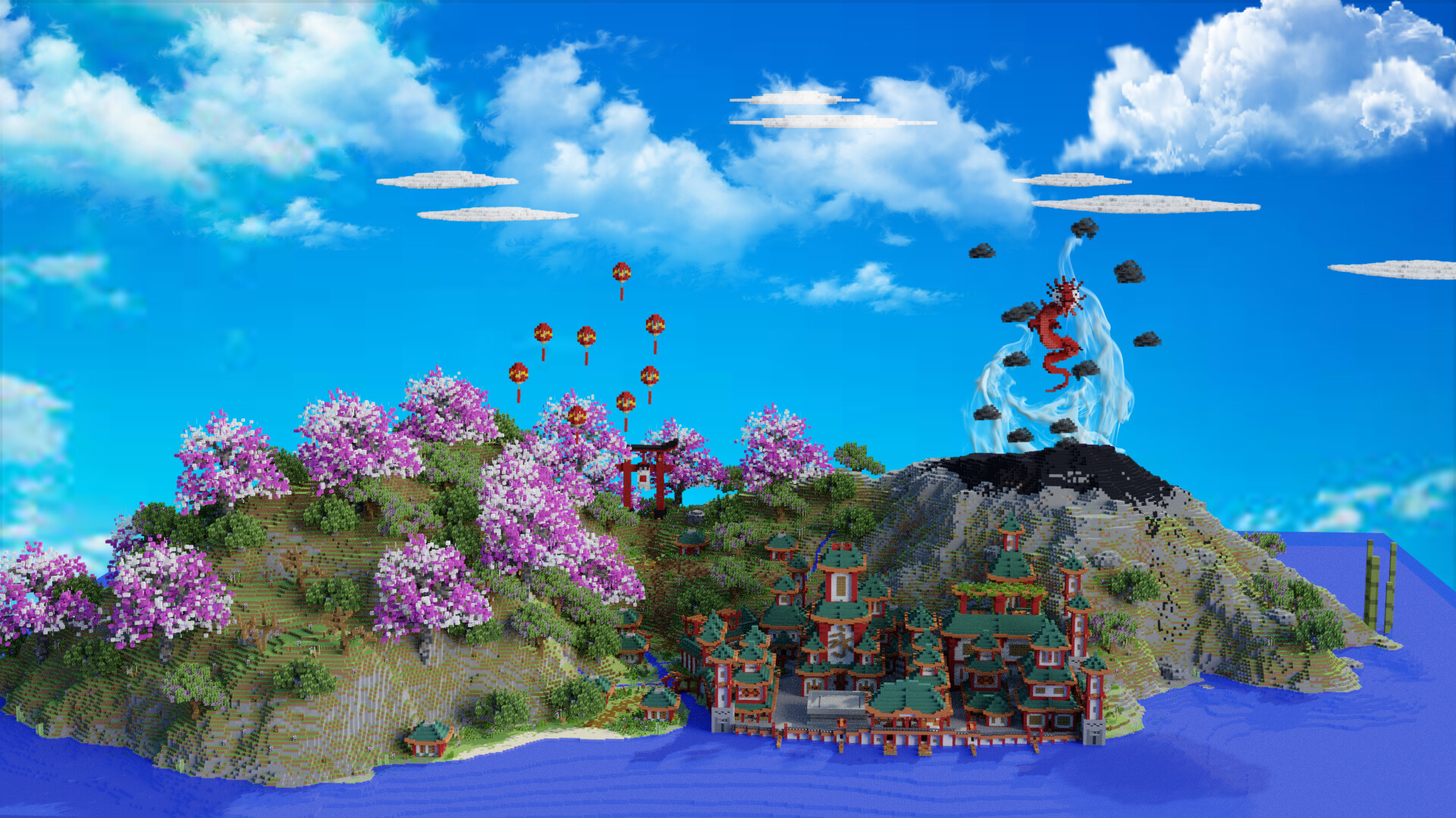 Small Chinese Town Minecraft Map