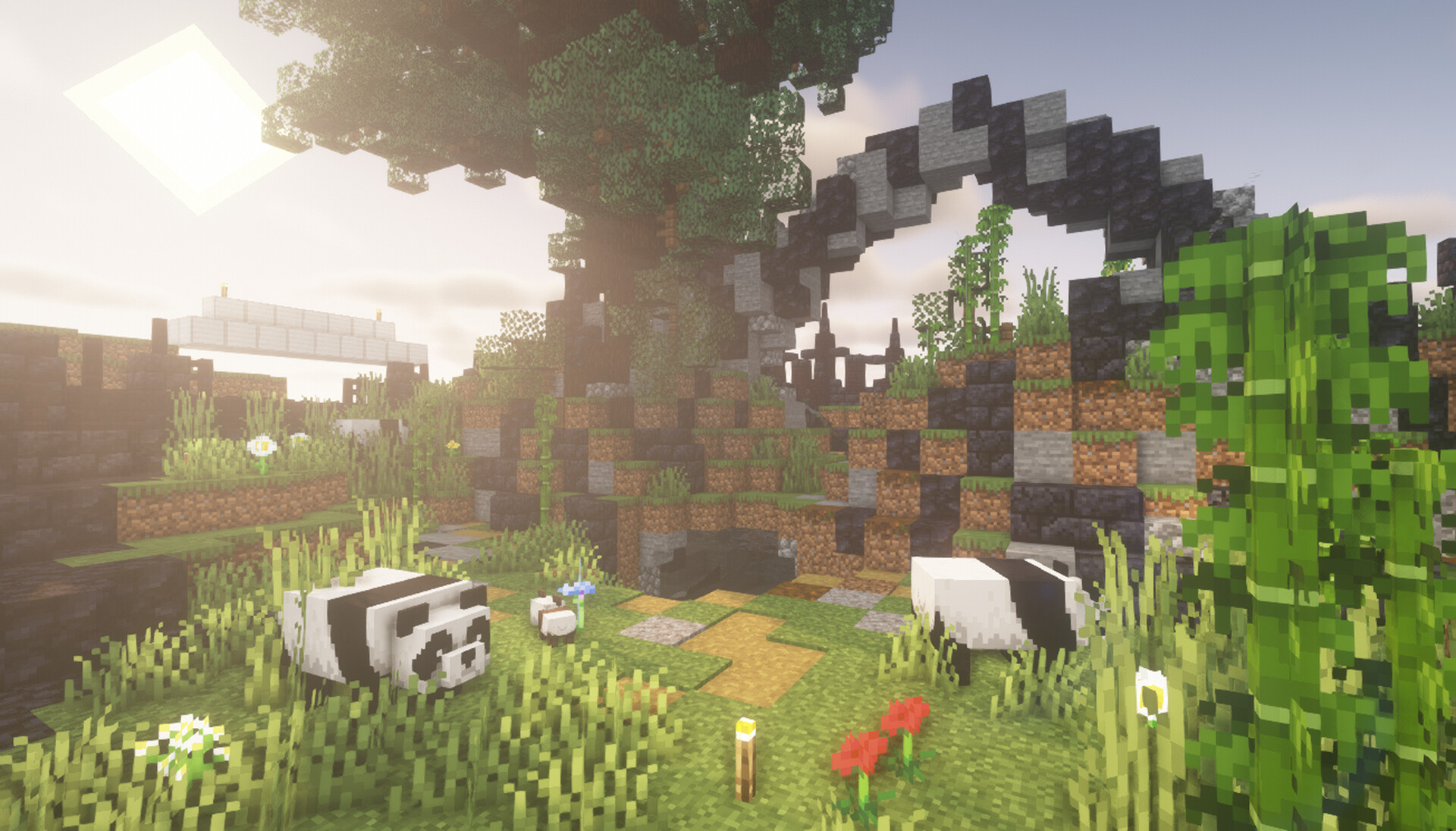 Dark Ruins Panda Sanctuary - [World Download] Minecraft Map