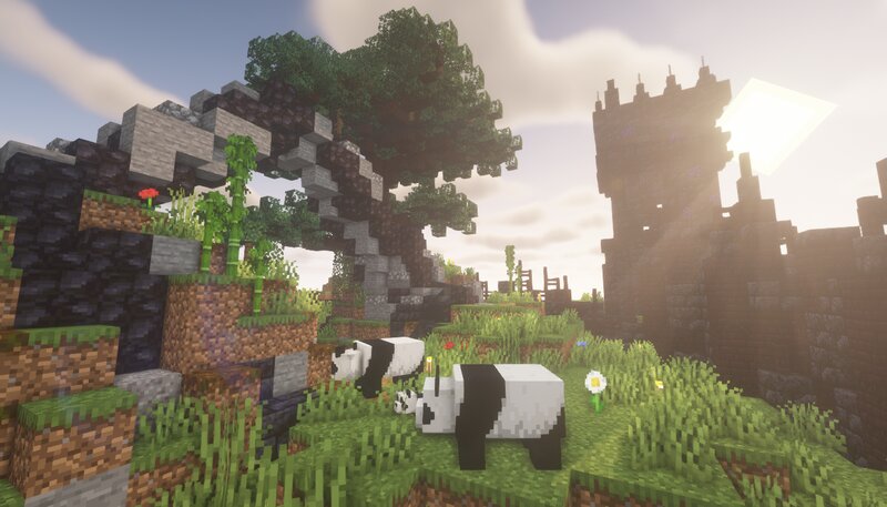 Dark Ruins Panda Sanctuary - [World Download] Minecraft Map