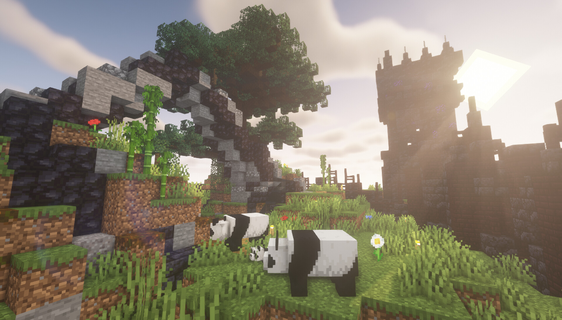 Dark Ruins Panda Sanctuary - [World Download] Minecraft Map