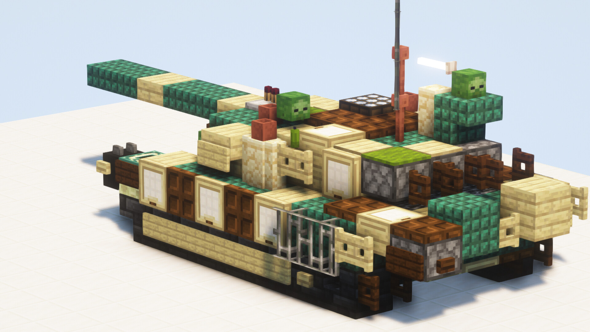 T-90 MS Main Battle Tank - 1.5:1 Scale Minecraft Map
