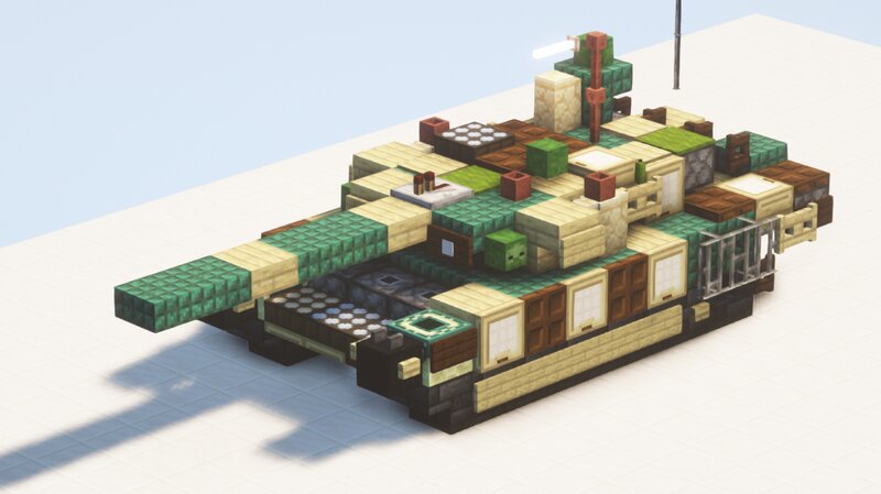 T-90 MS Main Battle Tank - 1.5:1 Scale Minecraft Map