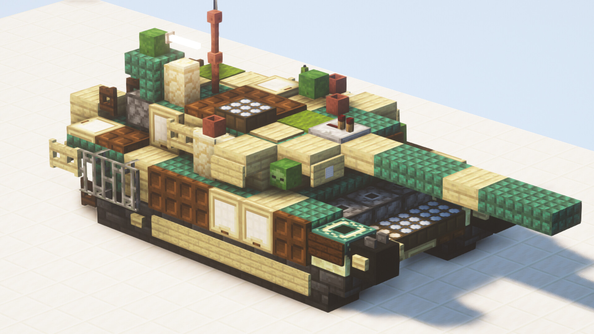 T-90 MS Main Battle Tank - 1.5:1 Scale Minecraft Map