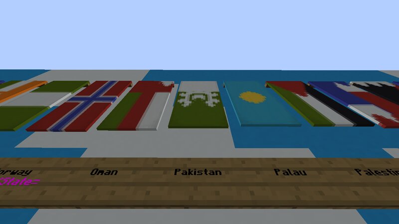 National flags Minecraft Map