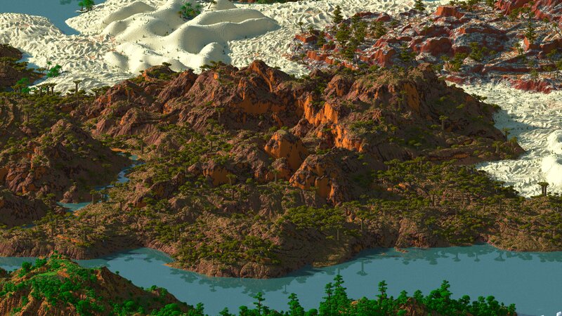 Continental - 25kx25k | 1.12 - 1.17+ | Landscape & Survival Map ...