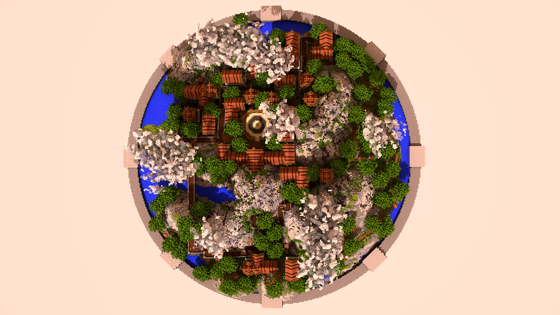 Hub in mountains Minecraft Map
