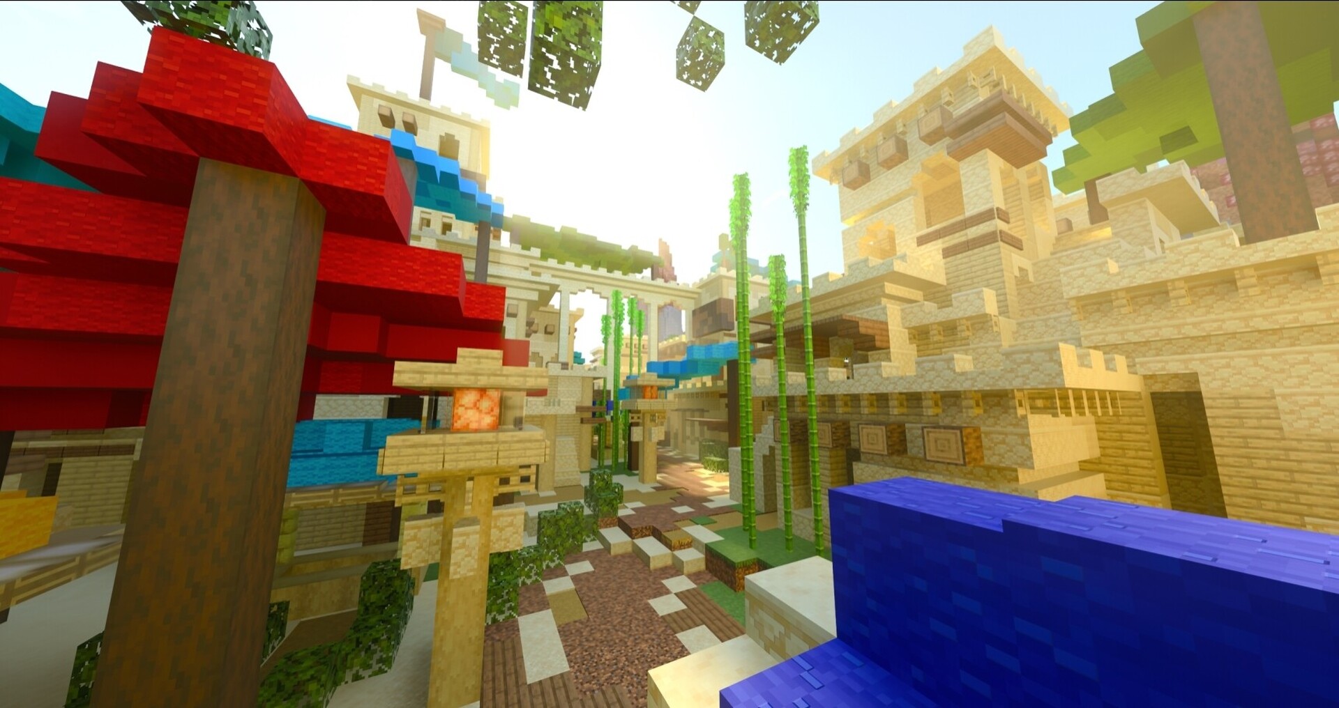 Sand Fortress In RTX Minecraft Map