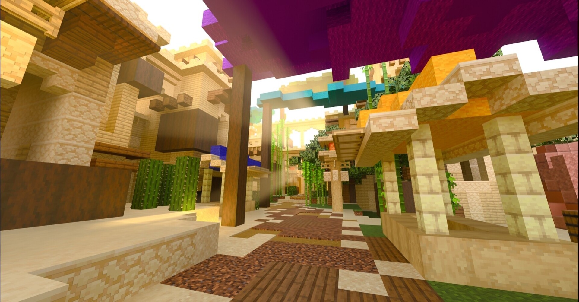 Sand Fortress In RTX Minecraft Map