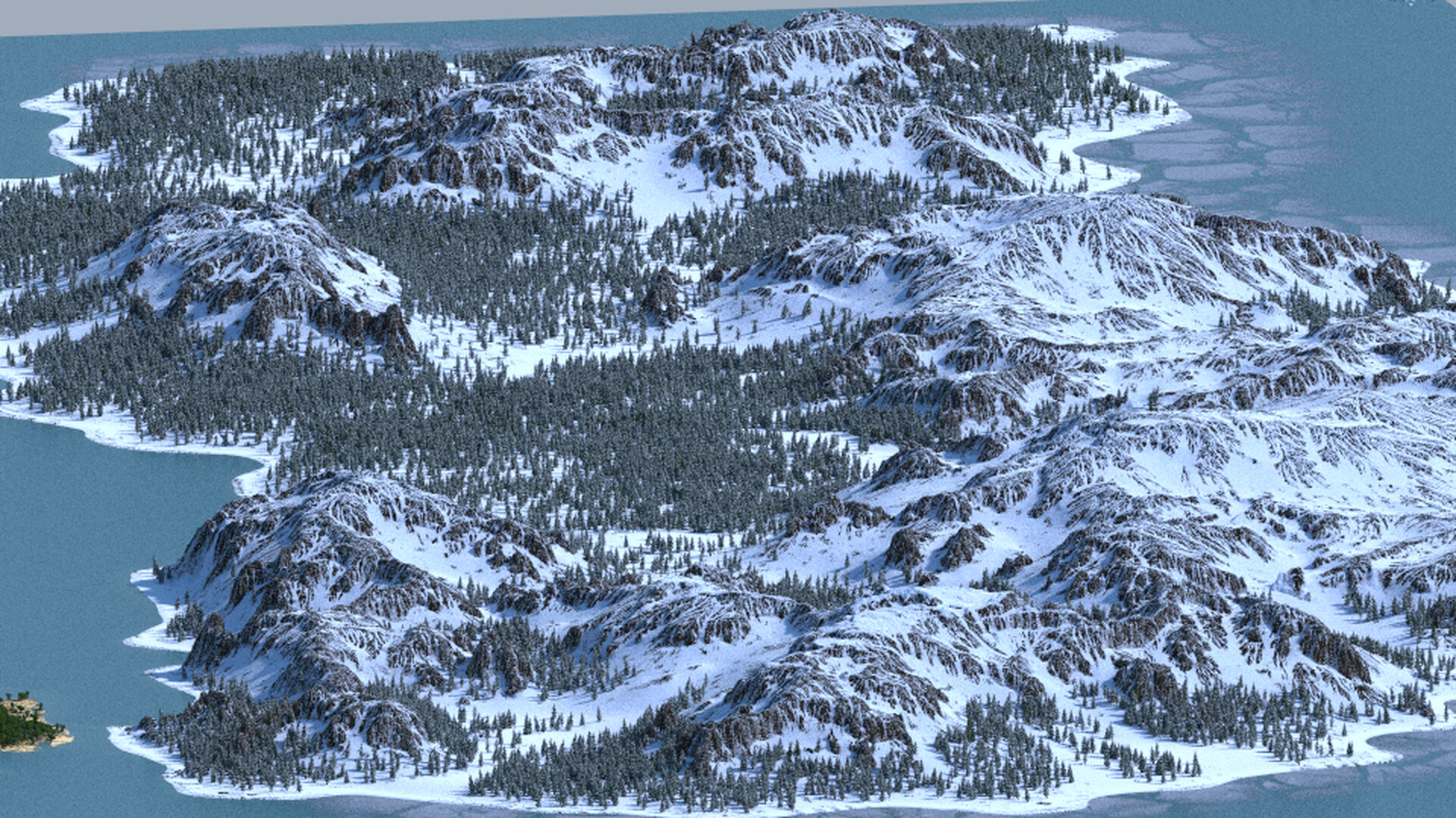 Alfheim: MultiBiome 8x8k Map Minecraft Map