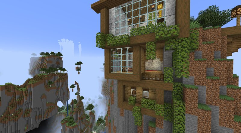House on a Cliff Minecraft Map