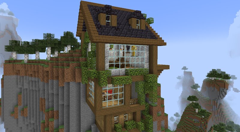 House on a Cliff Minecraft Map
