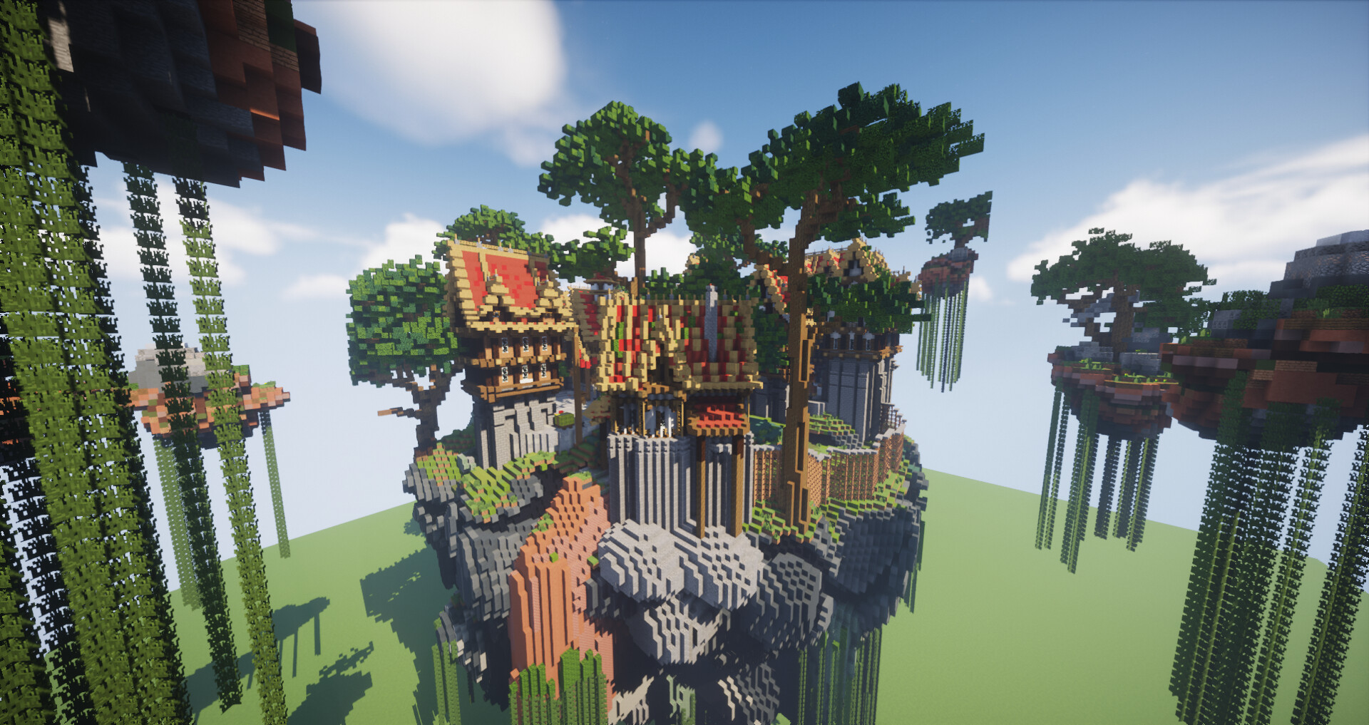 Ruby Village Floating Hub | 1.8+ Minecraft Map